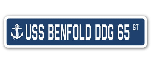 USS BENFOLD DDG 65 Street Sign us navy ship veteran sailor gift ...