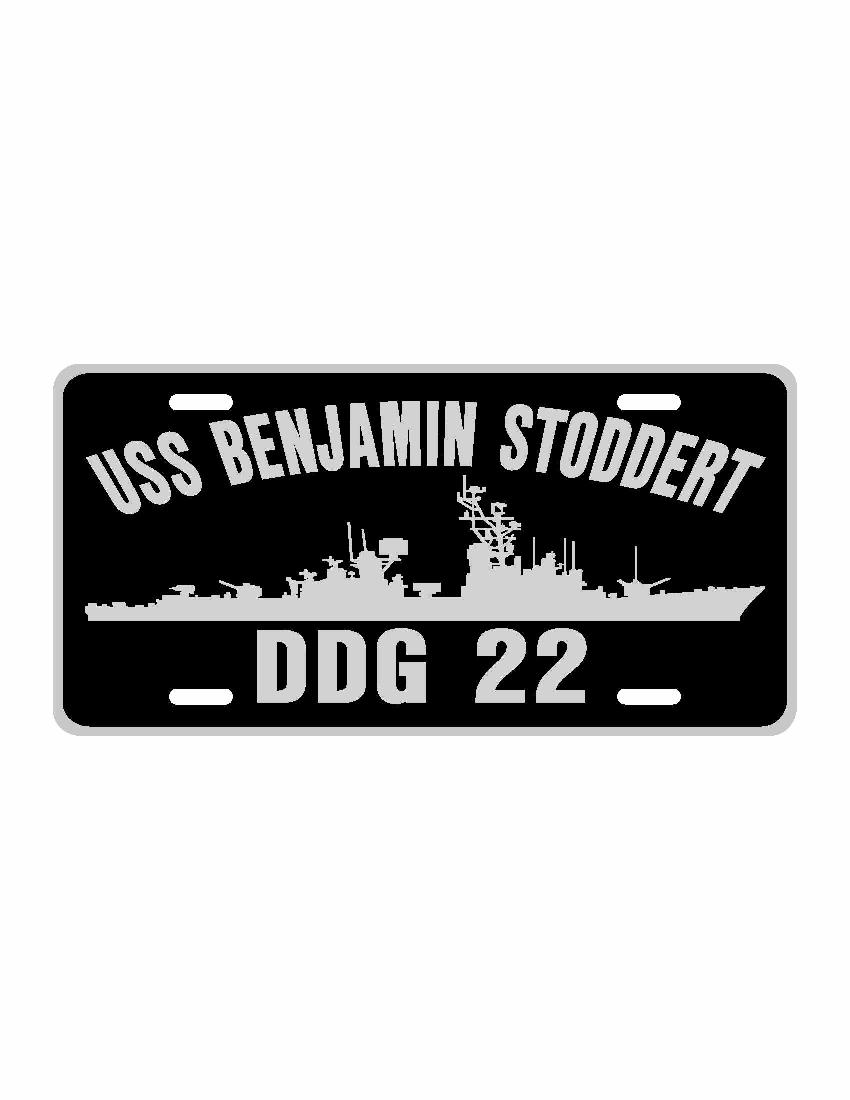 USS BENJAMIN STODDERT DDG 22 Aluminum License Plate Military Navy USN ...