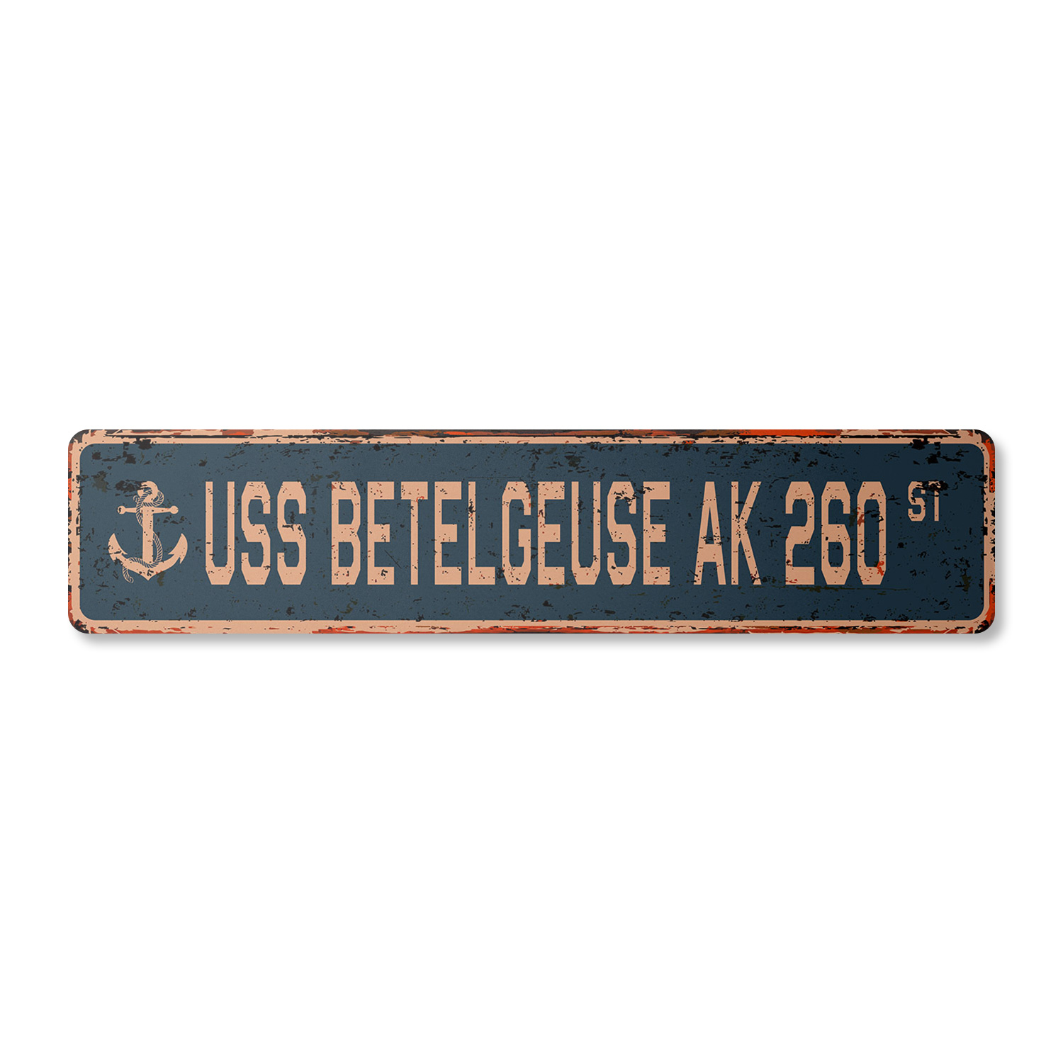 USS BETELGEUSE AK 260 Vintage Aluminum Street Sign us navy ship veteran ...