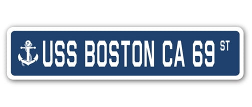 USS BOSTON CA 69 Street Sign us navy ship veteran sailor gift - Walmart.com