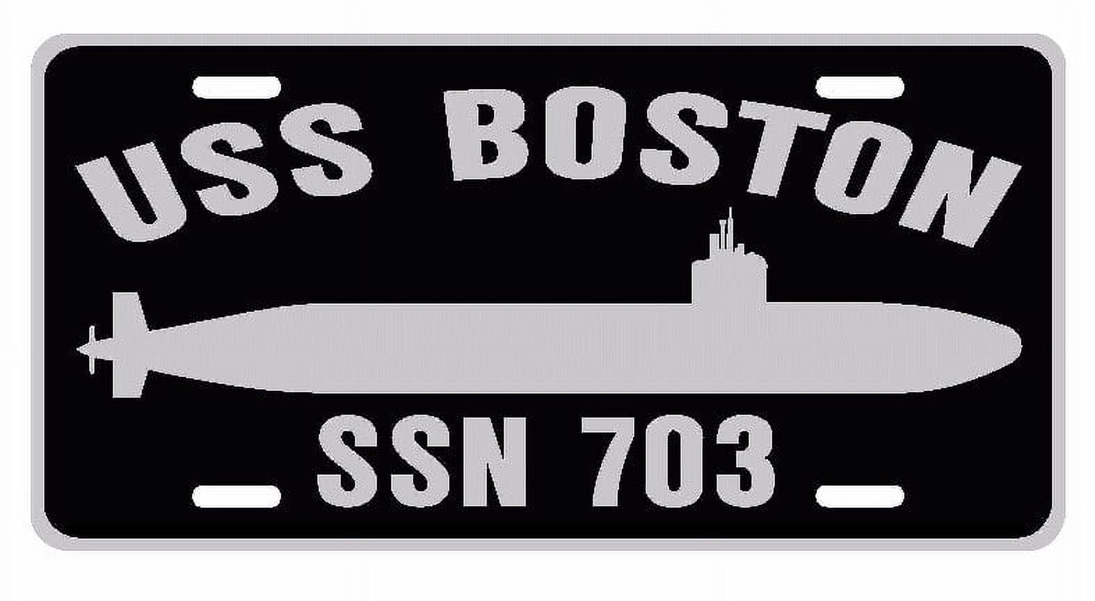 USS BOSTON SSN 703 Aluminum License Plate Military Navy USN Car Truck ...