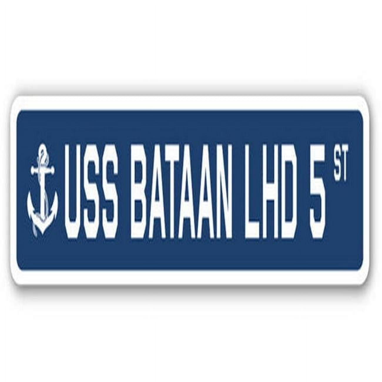 USS Bataan LHD 5 Street Sign - US Navy Ship Veteran Sailor Gift ...