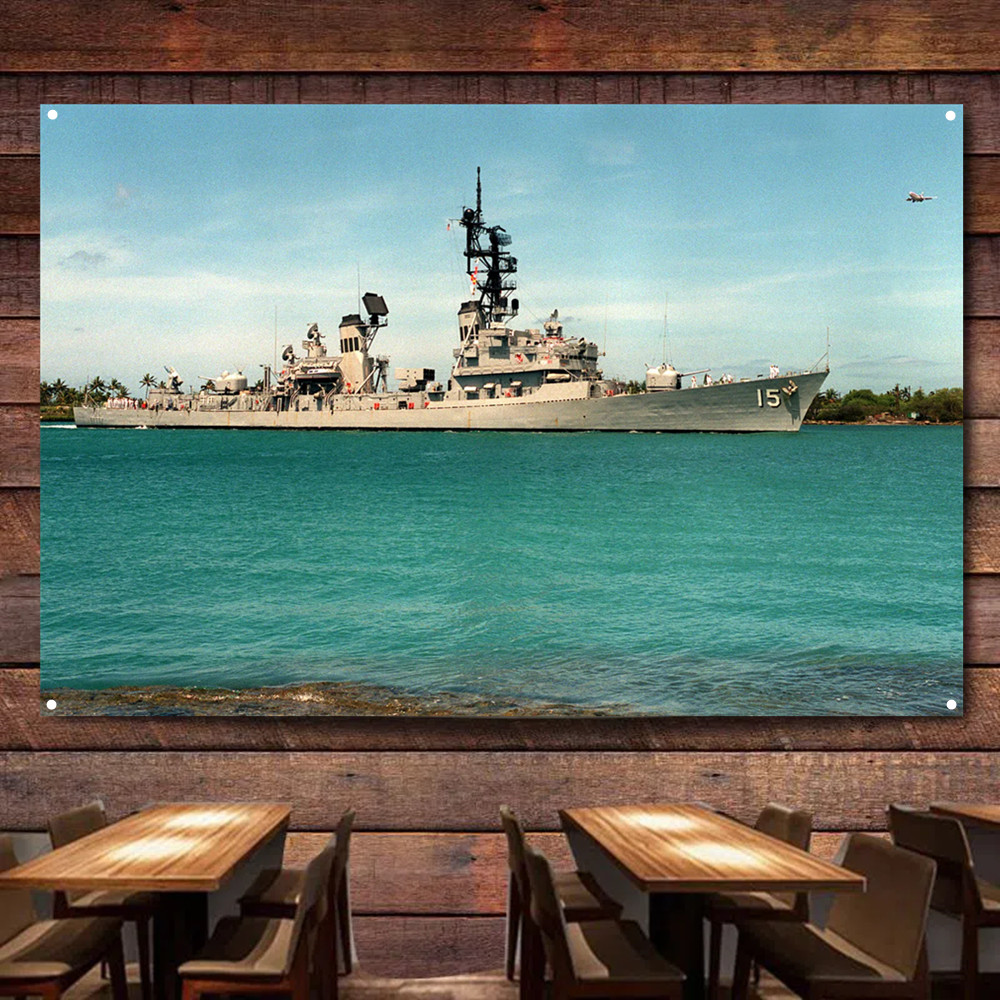 USS Berkeley (DDG-15) Battleship Wall Art Banners Hanging Flags Wall ...