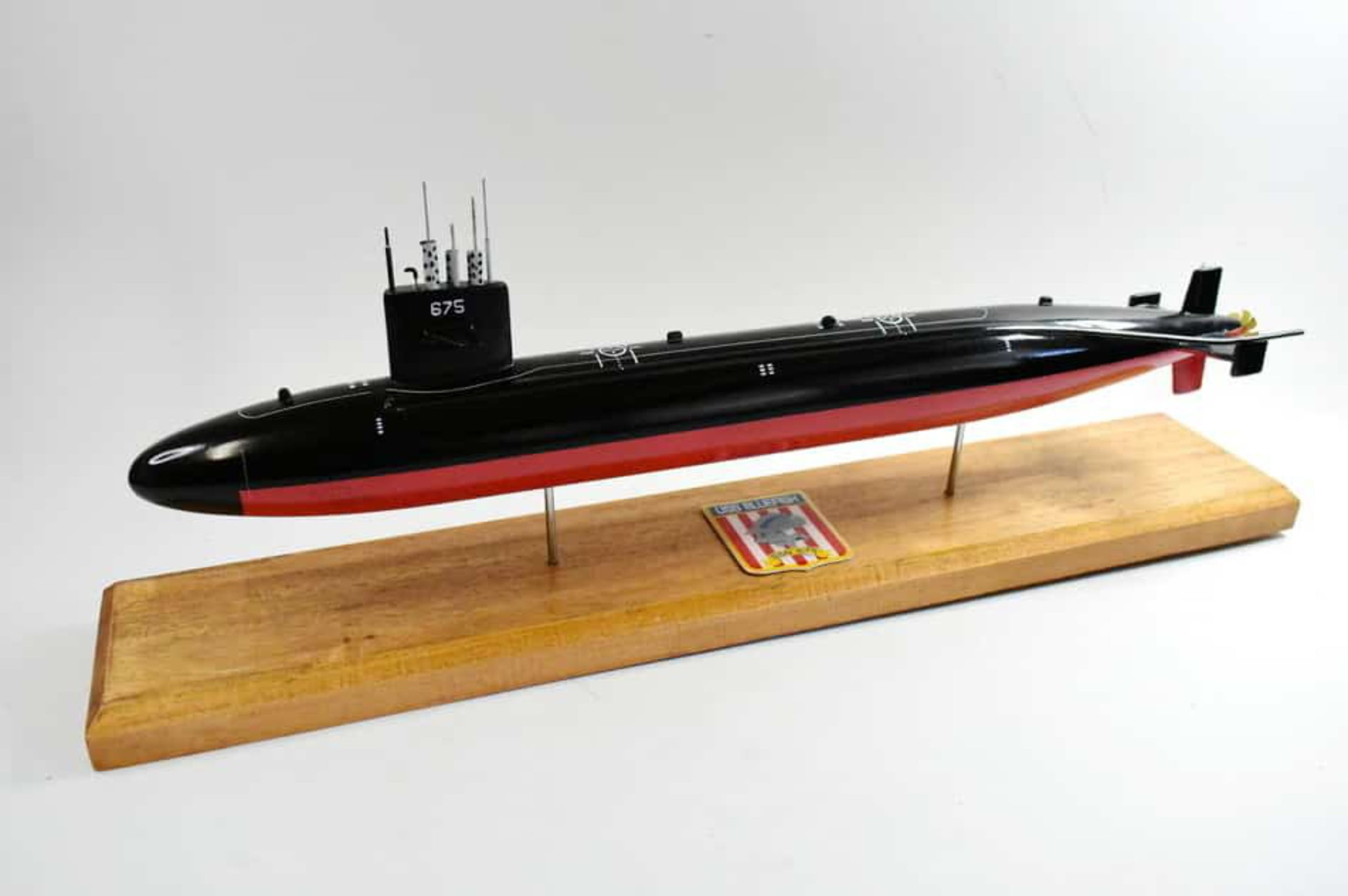 USS Bluefish SSN-675 Submarine Model, US Navy, Scale Model, Mahogany ...