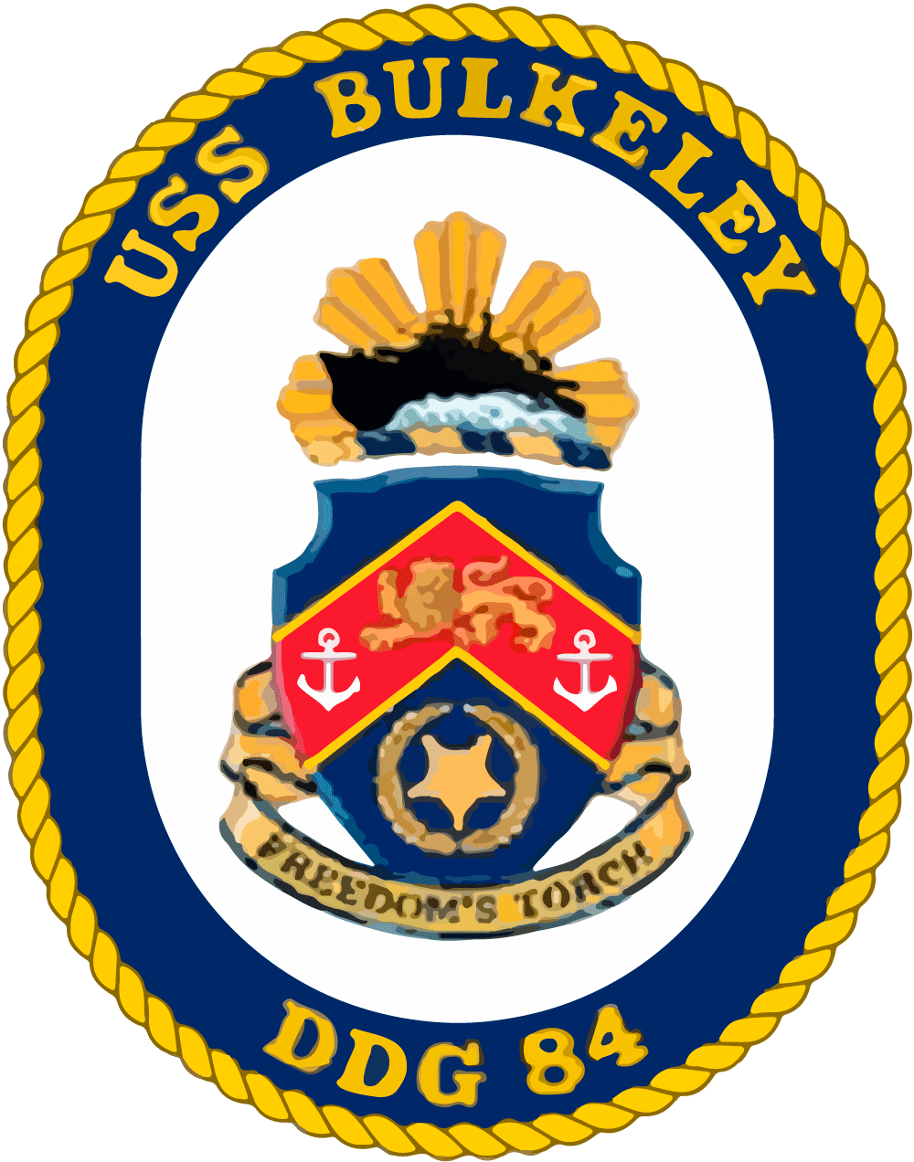 USS Bulkeley DDG-84 Badge Sticker Decal Arleigh Burke Class Destroyer ...