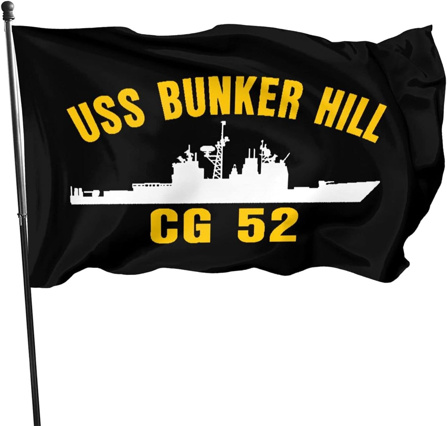 USS Bunker Hill Cg 52 Garden Flag 3x5 Ft Decor Outdoor Banner Sign ...