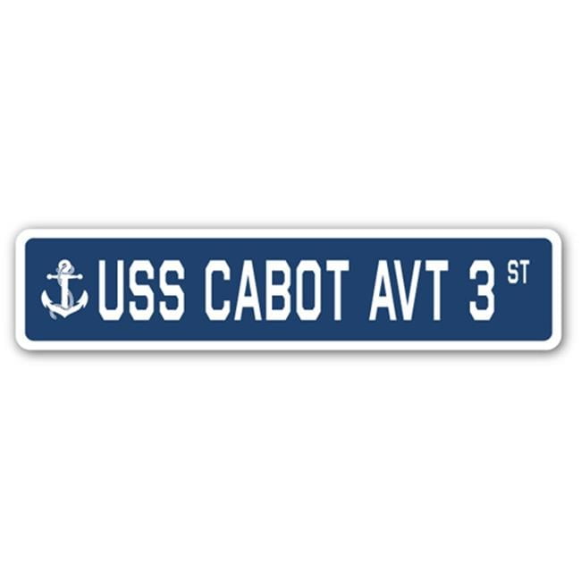 USS CABOT AVT 3 Street Sign us navy ship veteran sailor gift - Walmart.com