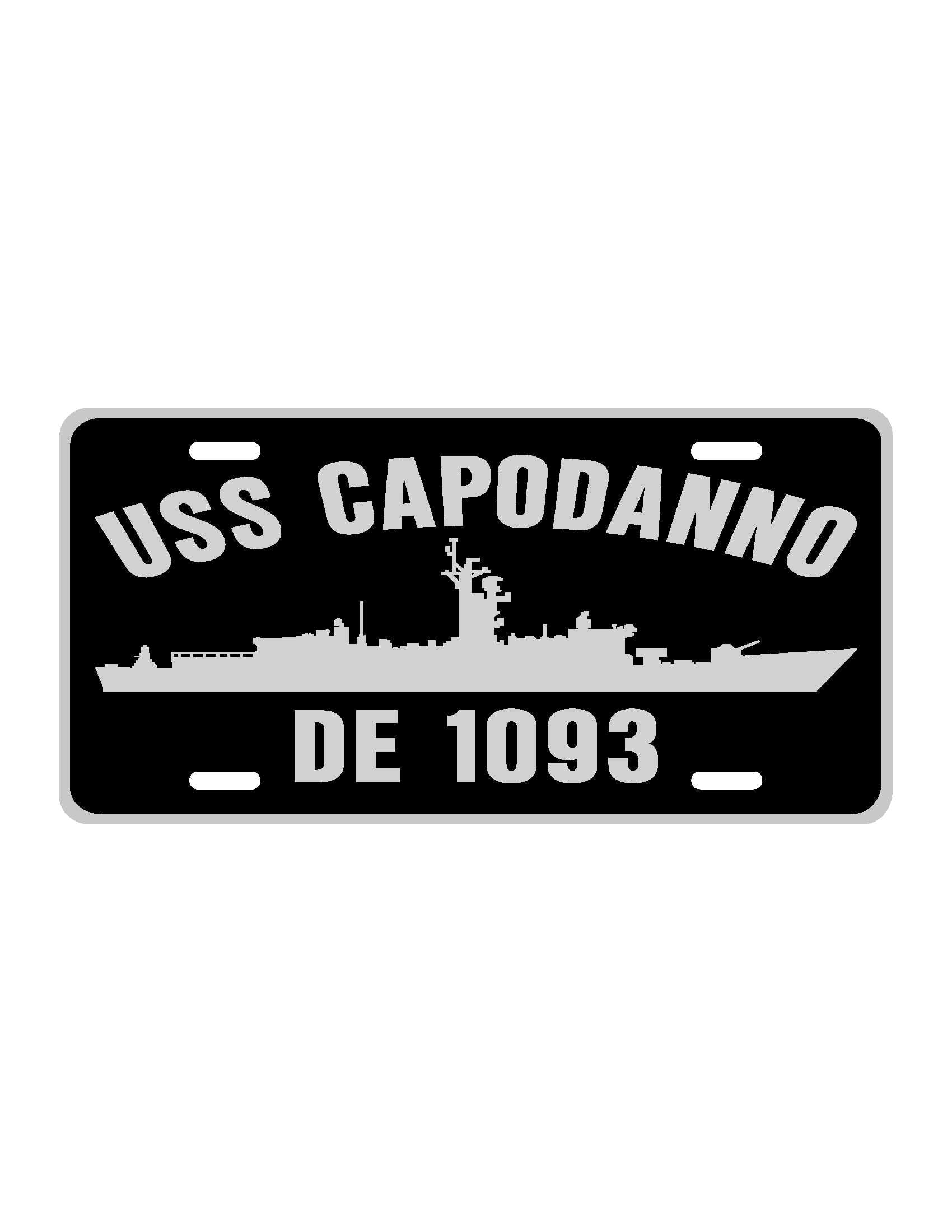 USS CAPODANNO DE 1093 Aluminum License Plate Military Navy USN Car ...