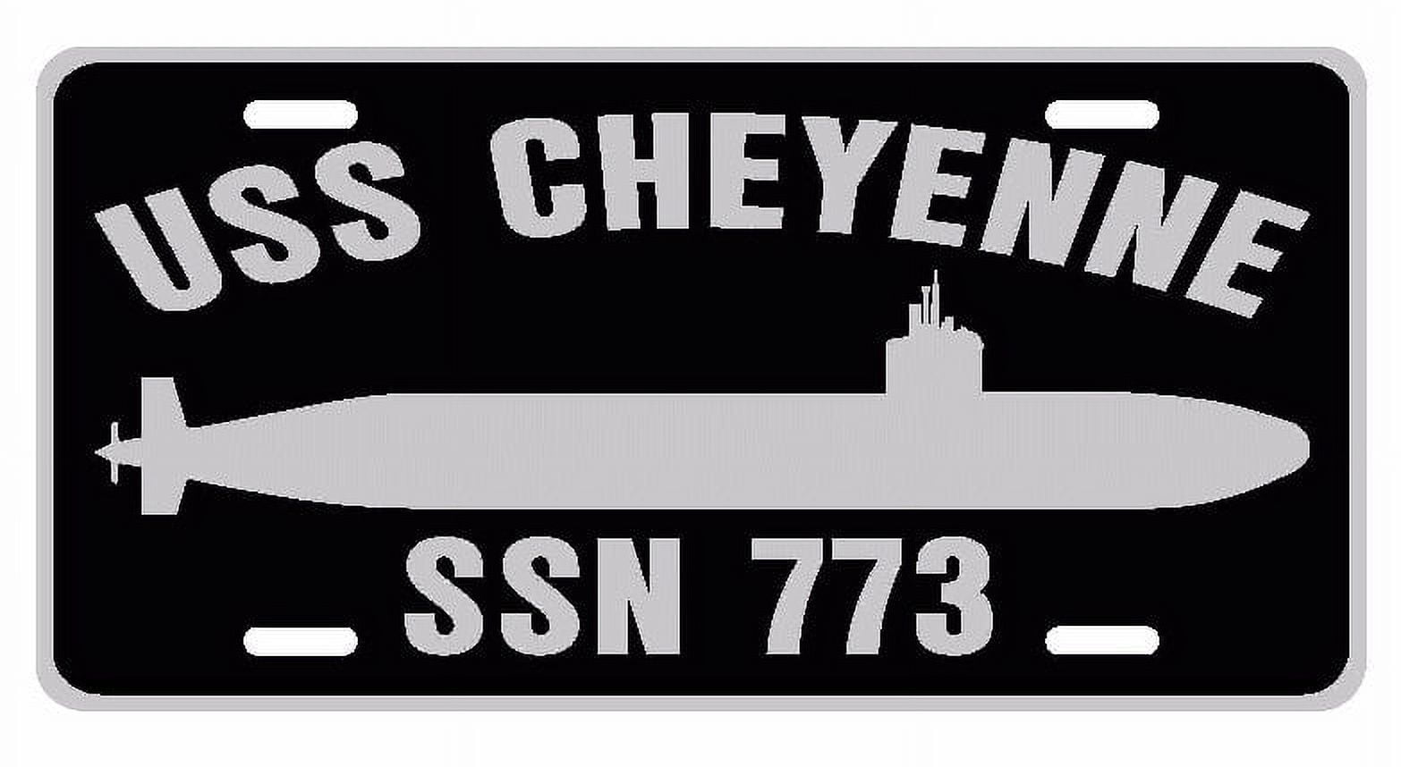 USS CHEYENNE SSN 773 Aluminum License Plate Military Navy USN Car Truck ...