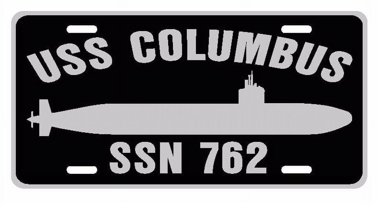 USS COLUMBUS SSN 762 Aluminum License Plate Military Navy USN Car Truck ...