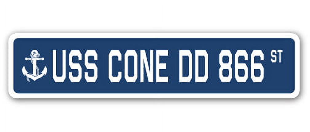 USS CONE DD 866 Street Sign us navy ship veteran sailor gift - Walmart.com