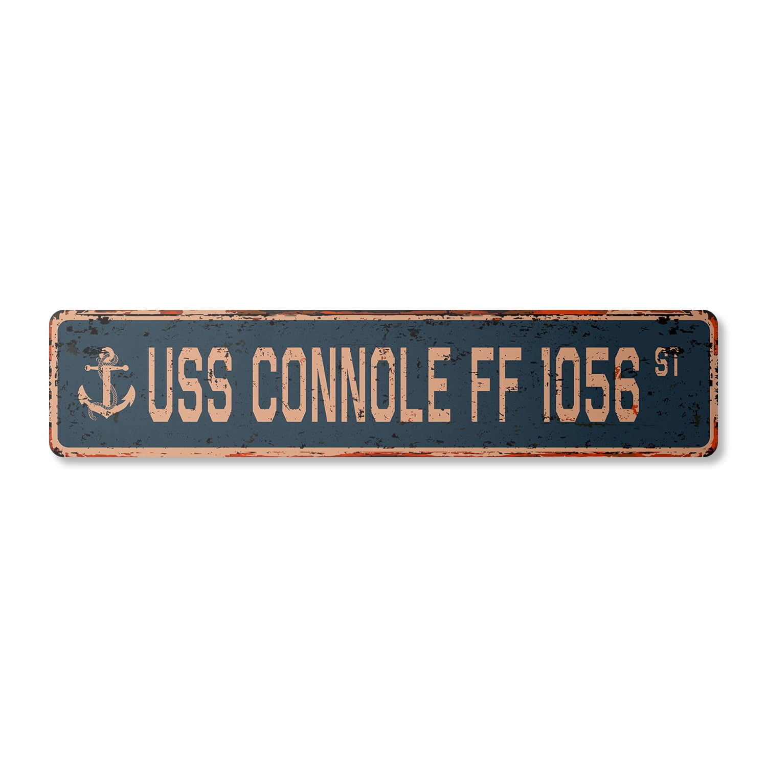 USS CONNOLE FF 1056 Vintage Plastic Street Sign us navy ship veteran ...