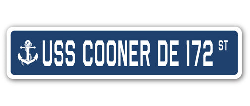 USS COONER DE 172 Street Sign us navy ship veteran sailor gift ...