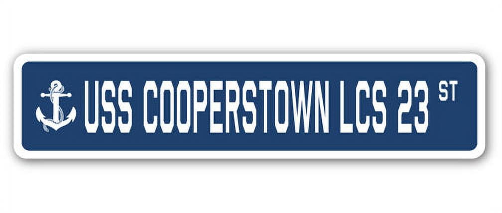 USS COOPERSTOWN LCS 23 Street Sign us navy ship veteran sailor gift ...