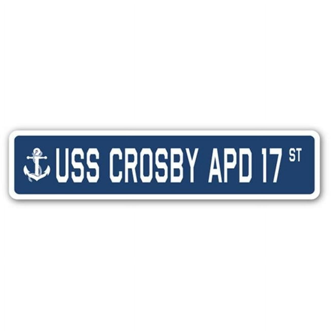 USS CROSBY APD 17 Street Sign us navy ship veteran sailor gift ...