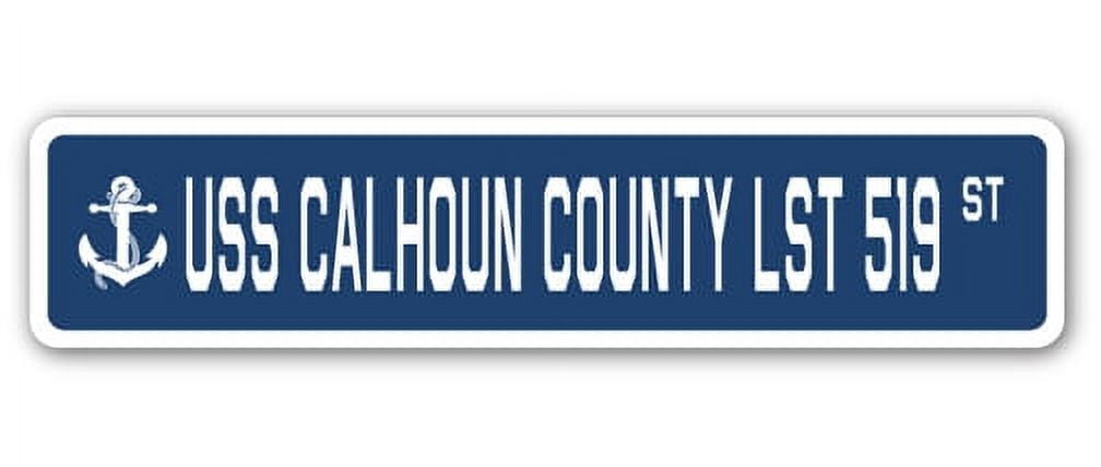 USS Calhoun County Lst 519 Street [3 Pack] of Vinyl Decal Stickers ...