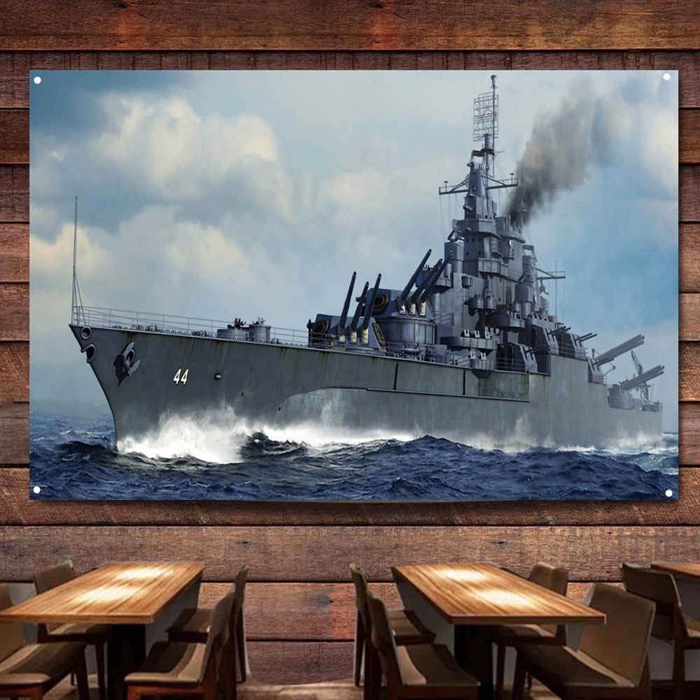 USS California BB-44 Battleship Wall Art Banners Hanging Flags Wall ...