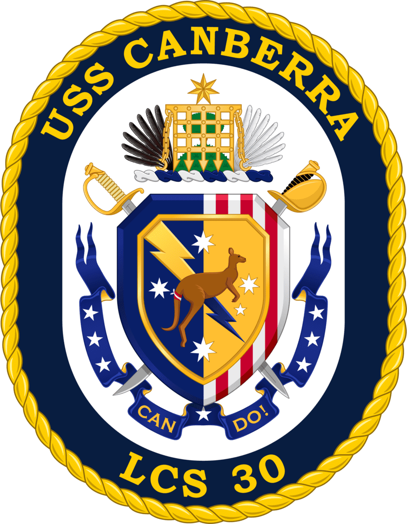 USS Canberra LCS-30 Badge Sticker Decal Independence Class Littoral ...
