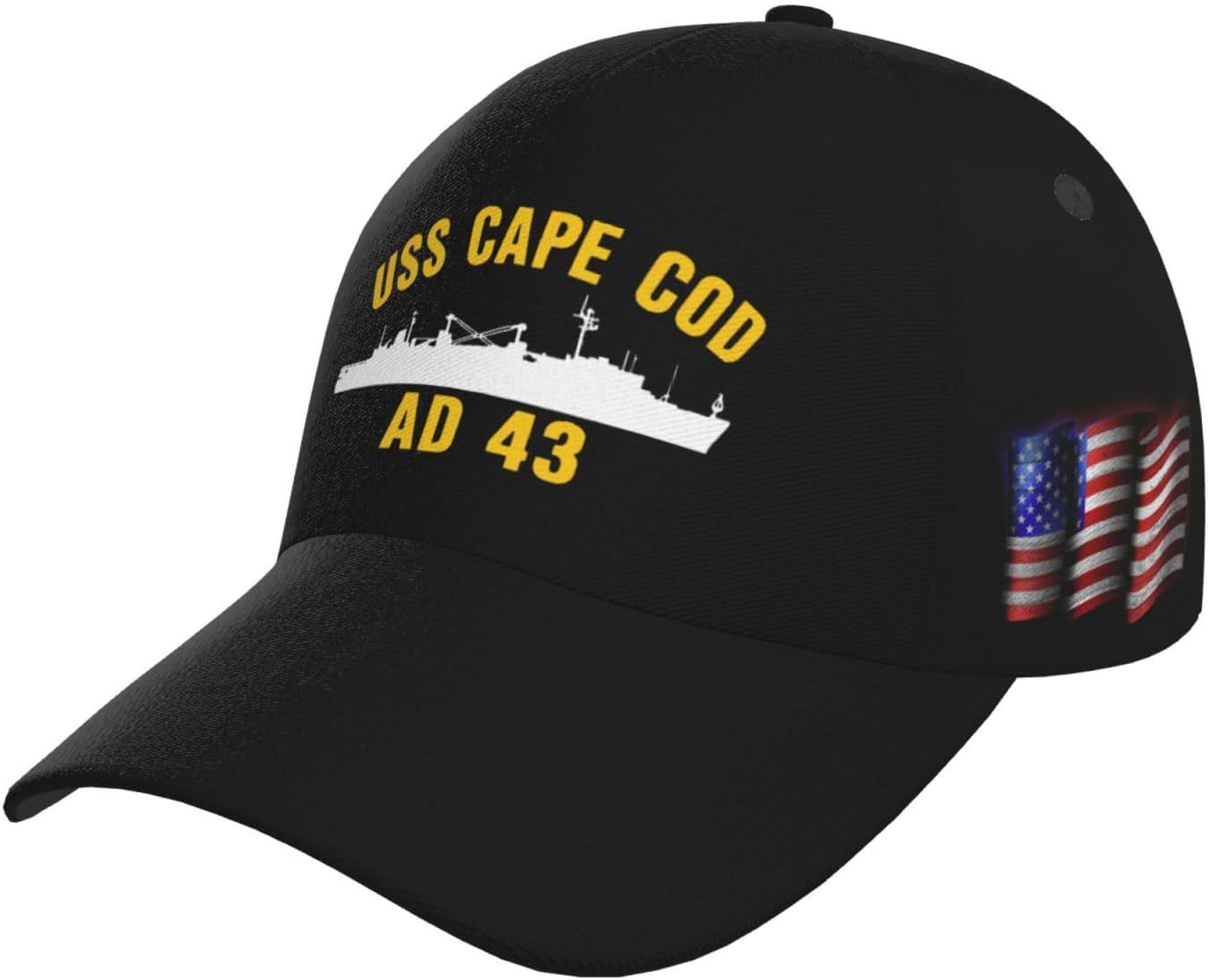 USS Cape Cod Ad 43 Trucker Hat for Men - Baseball Snapback Cap American ...