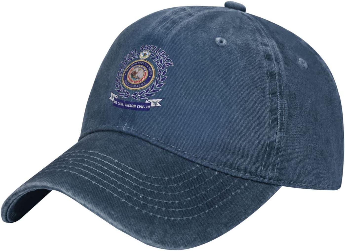 USS Carl Vinson CVN 70 Shellback Denim Trucker Hat Baseball Cap for Men ...