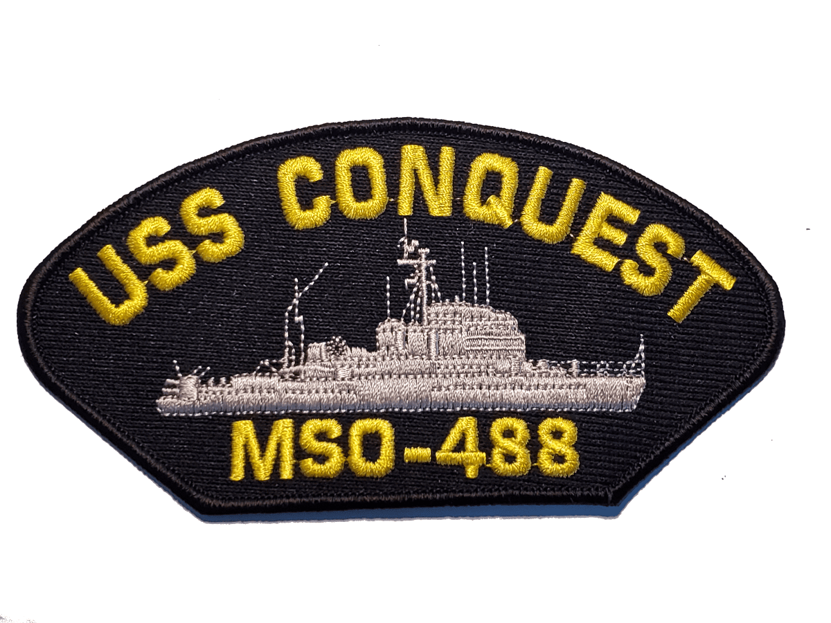 USS Conquest MSO-488 Ship Patch - Great Color - Veteran Owned Business ...