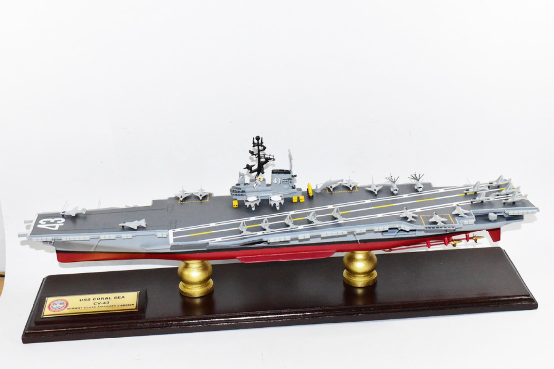 USS Coral Sea CVA-43 Aircraft Carrier Model,Navy,Scale Model,Mahogany ...