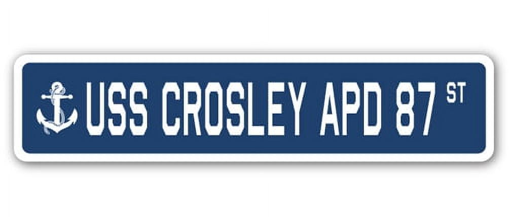 USS Crosley Apd 87 Street [3 Pack] of Vinyl Decal Stickers | Indoor ...