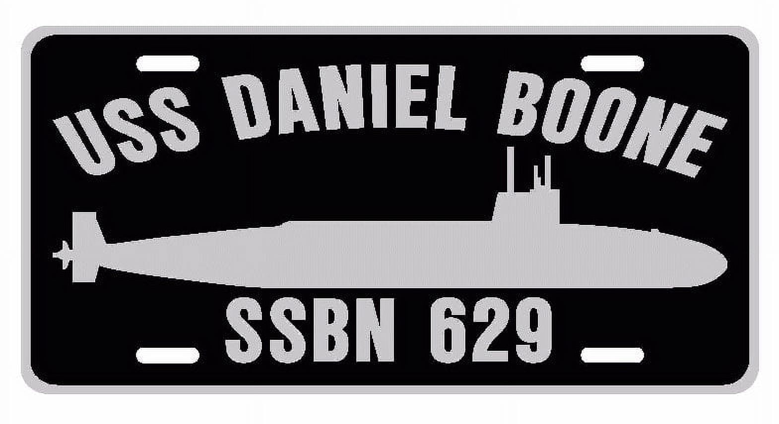 USS DANIEL BOONE SSBN 629 Aluminum License Plate Military Navy USN Car ...