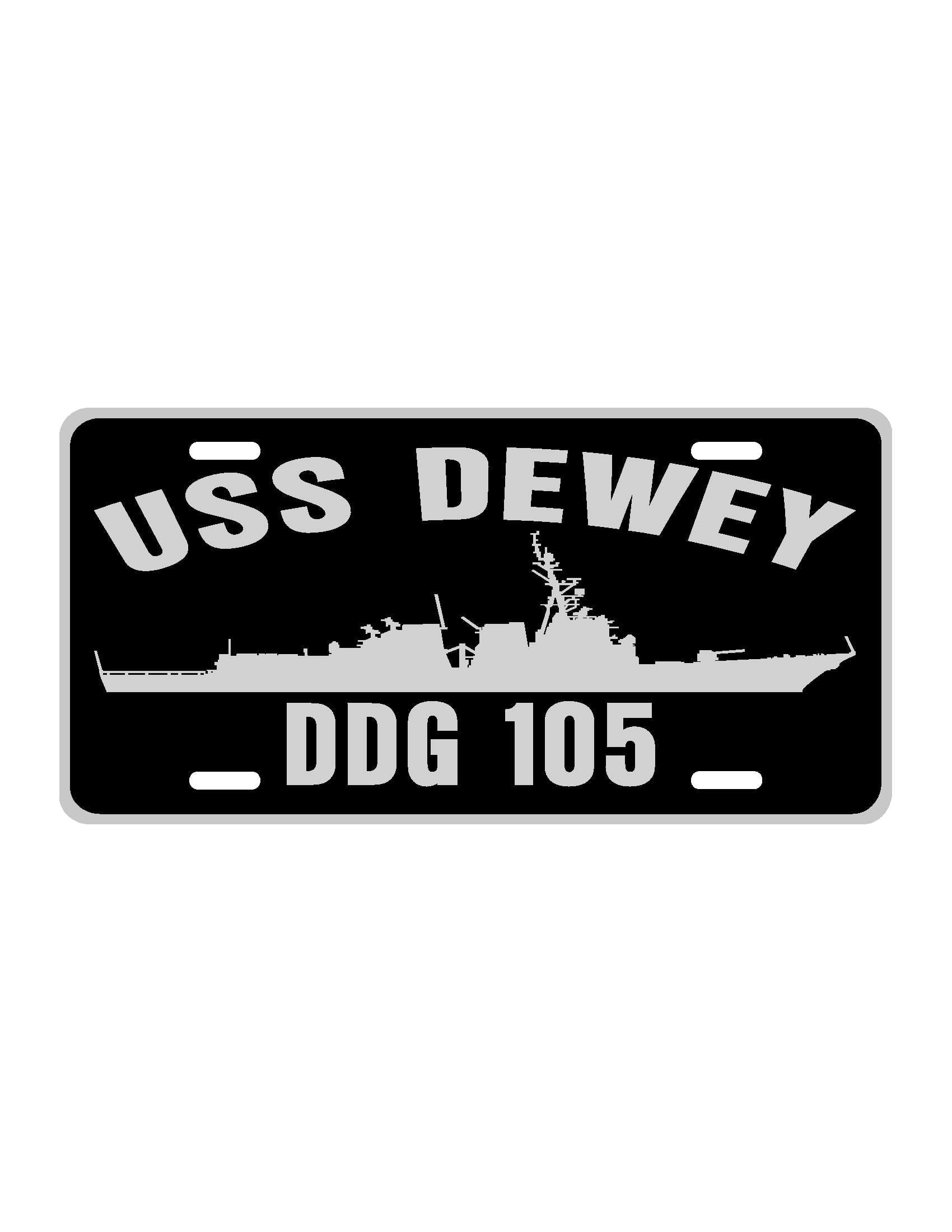 USS DEWEY DDG 105 Aluminum License Plate Military Navy USN Car Truck RV ...