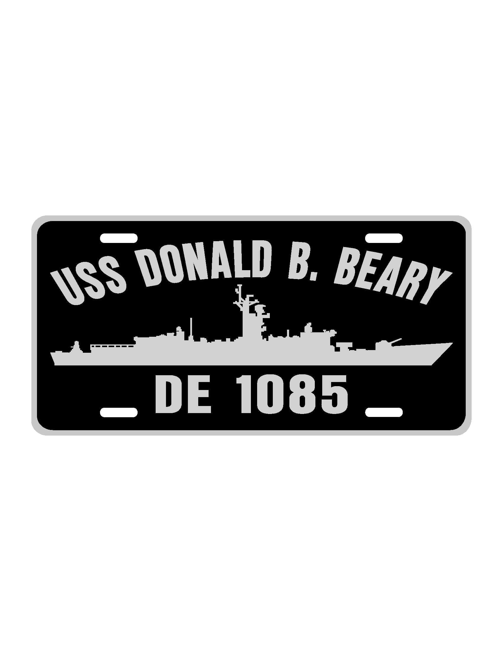USS DONALD B BEARY DE 1085 Aluminum License Plate Military Navy USN Car ...