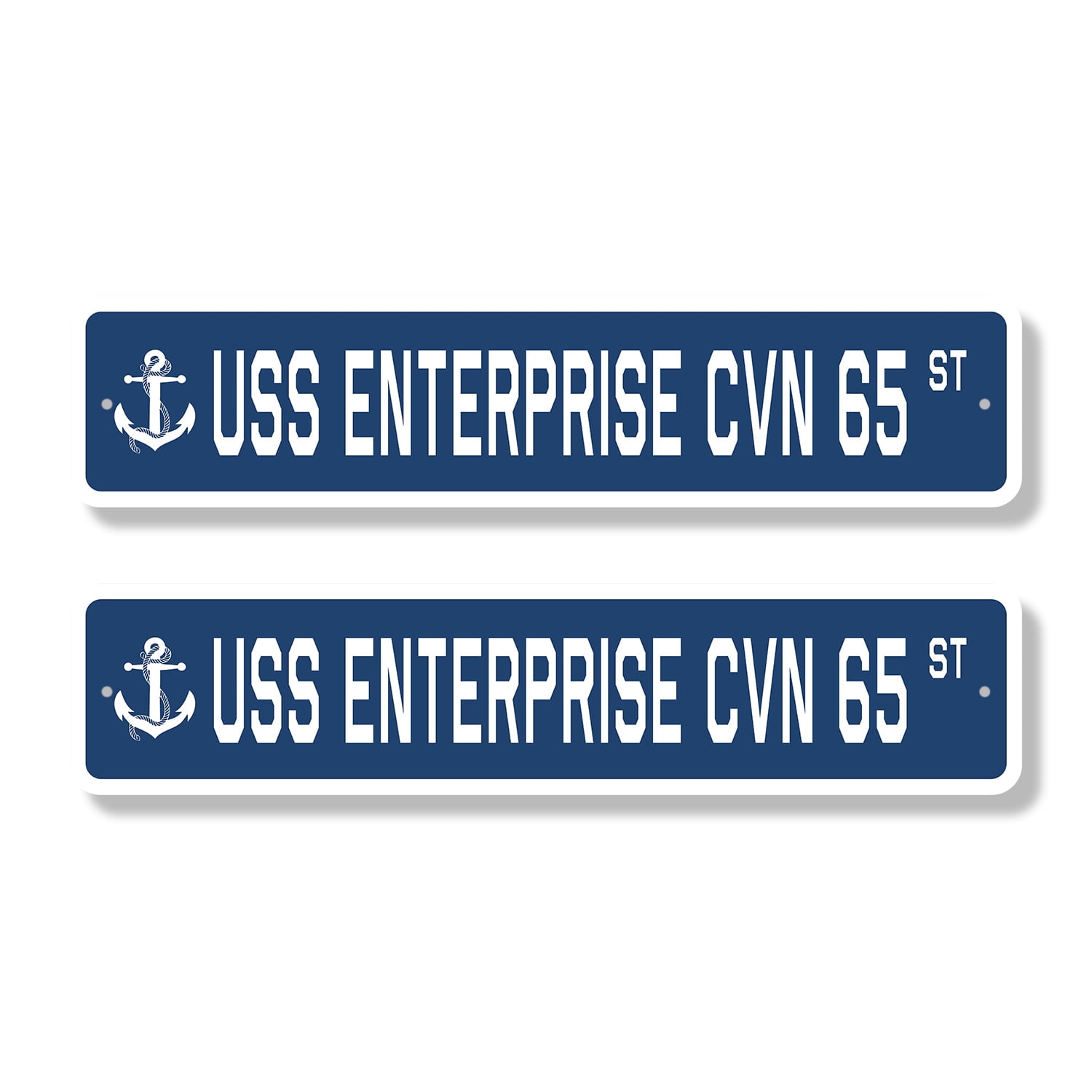USS ENTERPRISE CVN 65 Classic Street Sign (2 Pack) us navy ship veteran ...