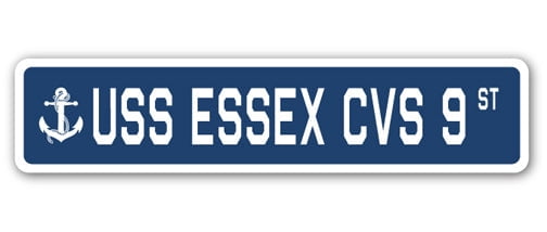 USS ESSEX CVS 9 Street Sign us navy ship veteran sailor gift - Walmart ...