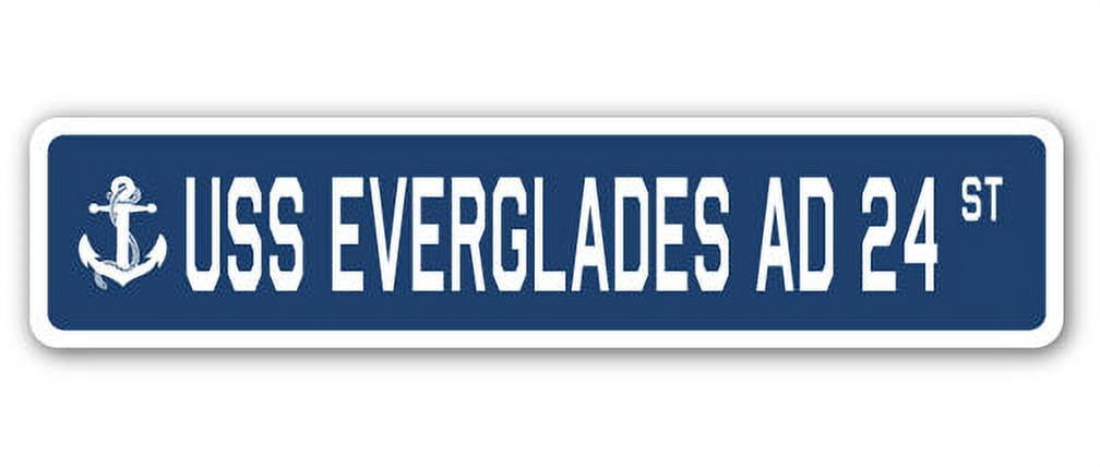 USS EVERGLADES AD 24 Street Sign us navy ship veteran sailor gift ...