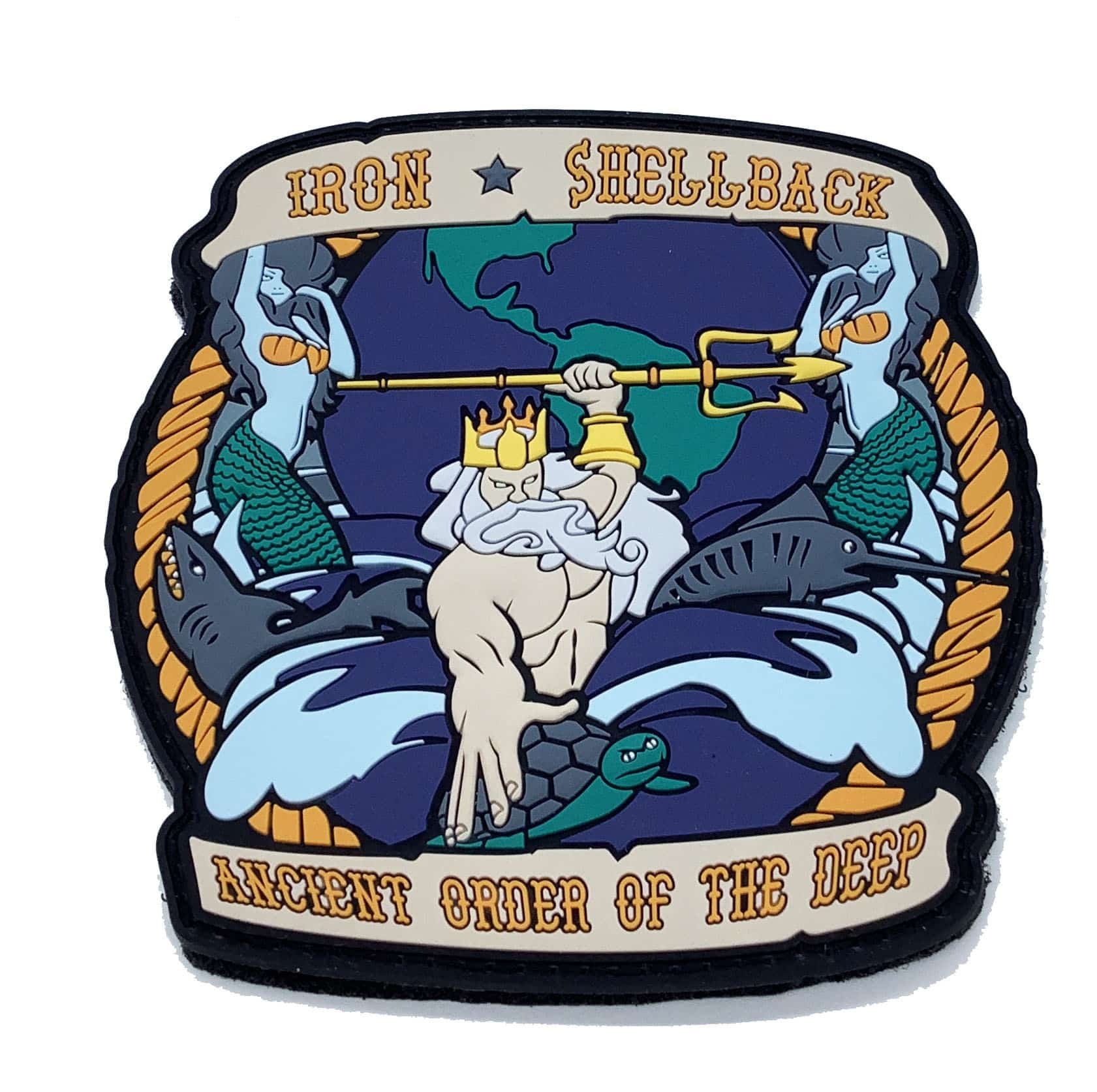 USS Eisenhower CVN-69 Iron Shellback PVC Patch – With Hook and Loop ...