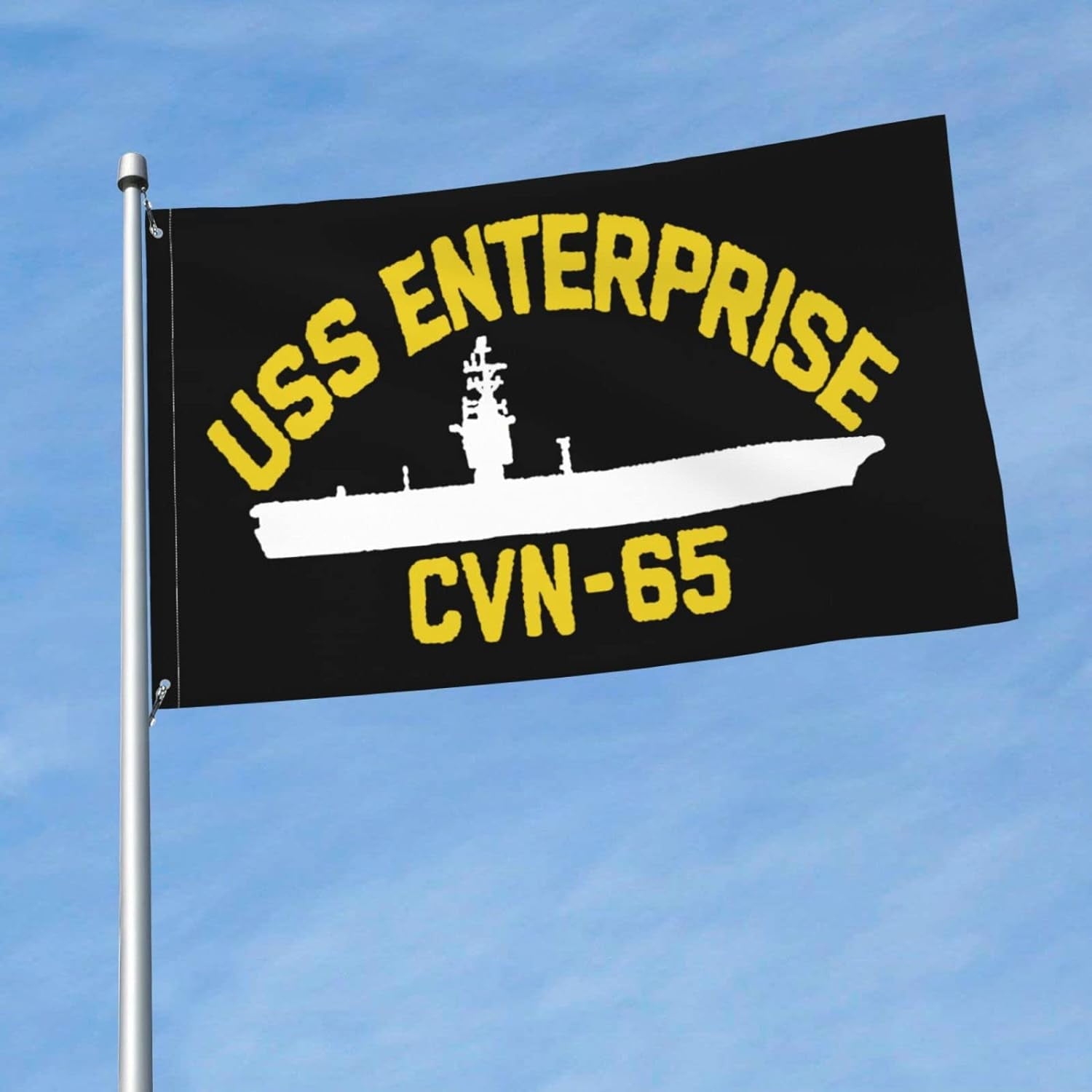 USS Enterprise Cvn-65 Garden Flag 3x5 Ft Decor Outdoor Banner Sign ...