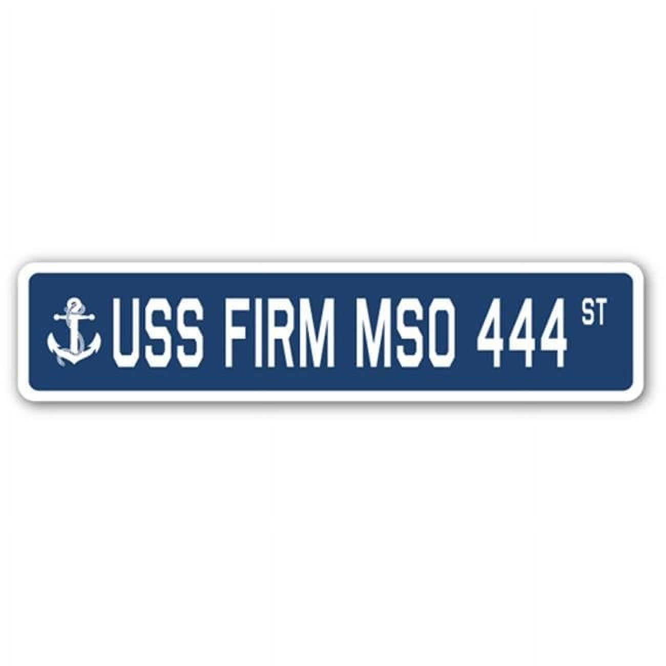 USS FIRM MSO 444 Street Sign us navy ship veteran sailor gift - Walmart.com