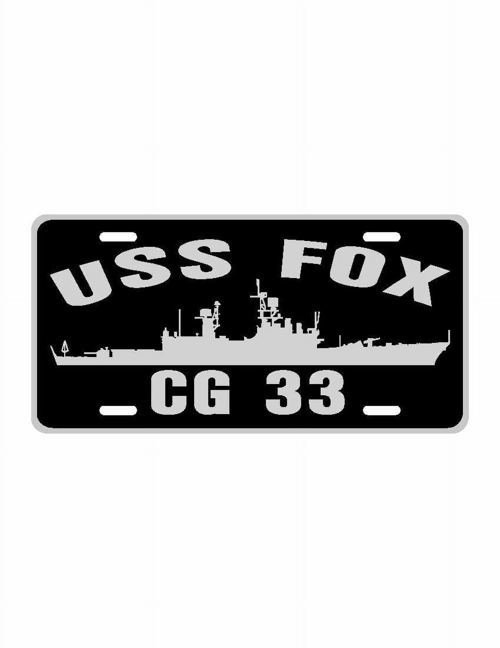 USS FOX CG 33 Aluminum License Plate Military Navy USN Car Truck RV ...
