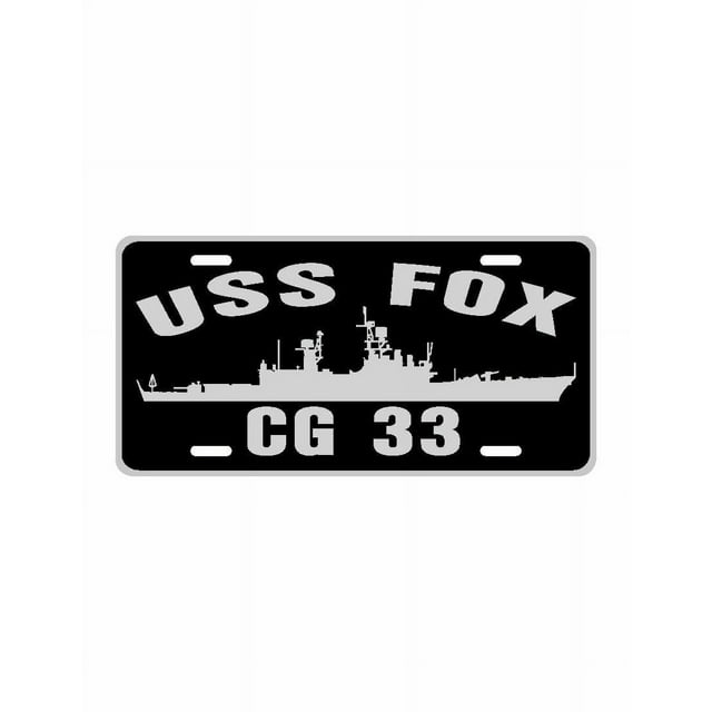 USS FOX CG 33 Aluminum License Plate Military Navy USN Car Truck RV ...