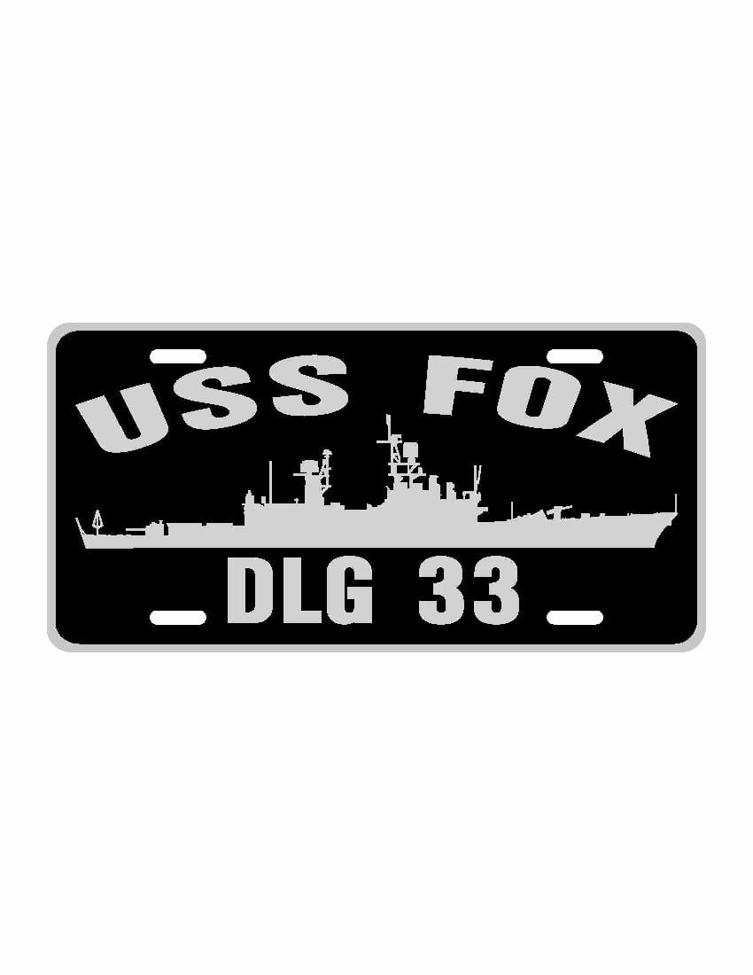 USS FOX DLG 33 Aluminum License Plate Military Navy USN Car Truck RV ...