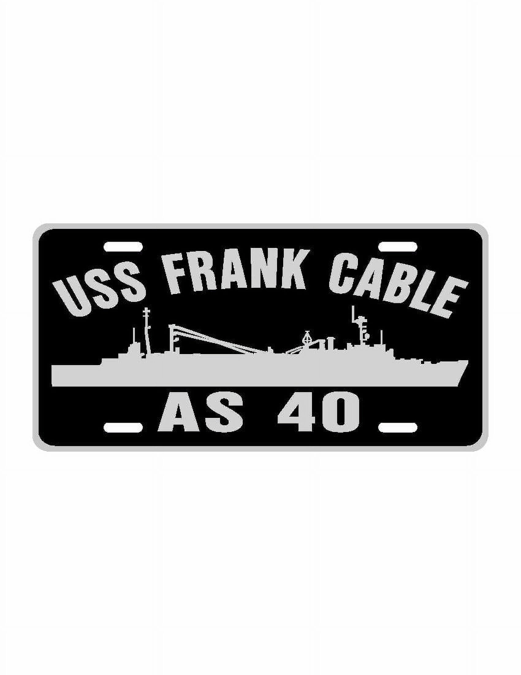 USS FRANK CABLE AS 40 Aluminum License Plate Military Navy USN Car ...