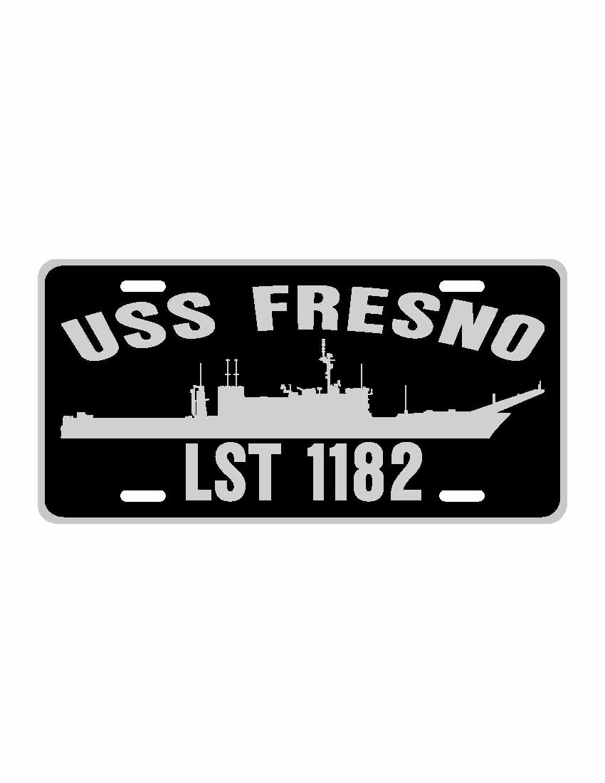 USS FRESNO LST 1182 Aluminum License Plate Military Navy USN Car Truck ...