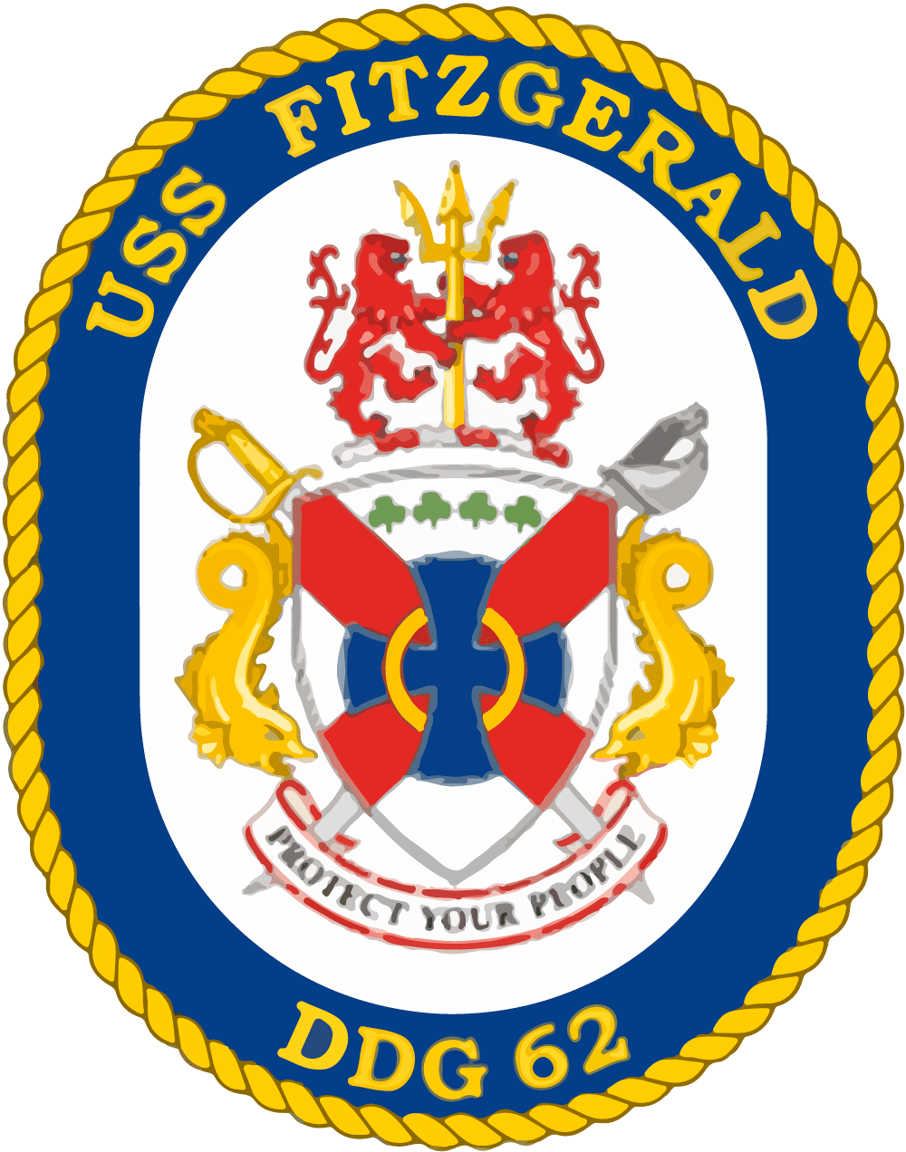USS Fitzgerald DDG-62 Badge Sticker Decal Arleigh Burke Class Destroyer ...