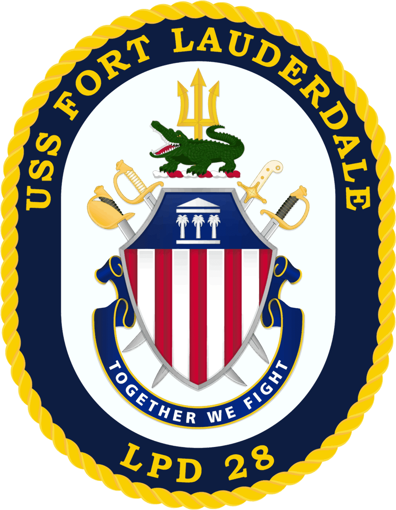 USS Fort Lauderdale LPD-28 Badge Sticker Decal Freedom-class littoral ...