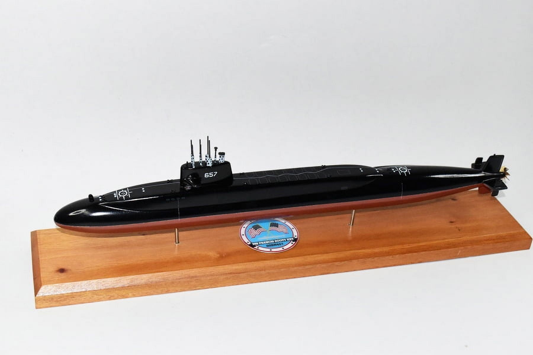 USS Francis Scott Key SSBN-657 Submarine Model,Navy,20,Scale Model,Mahogany,Benjamin Franklin ...