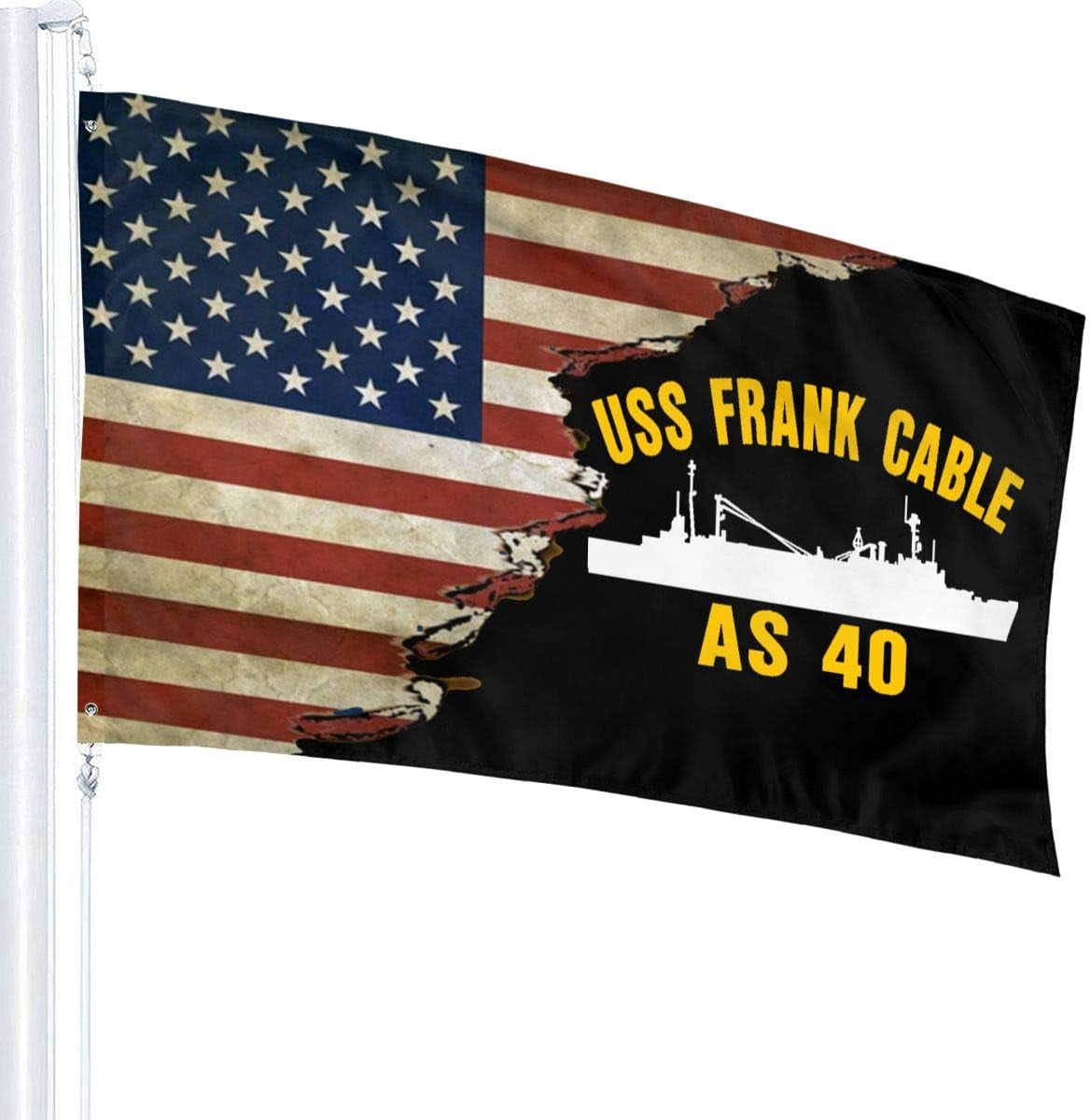 USS Frank Cable As 40 Garden Flag 3x5 Ft Decor Outdoor Banner Sign ...