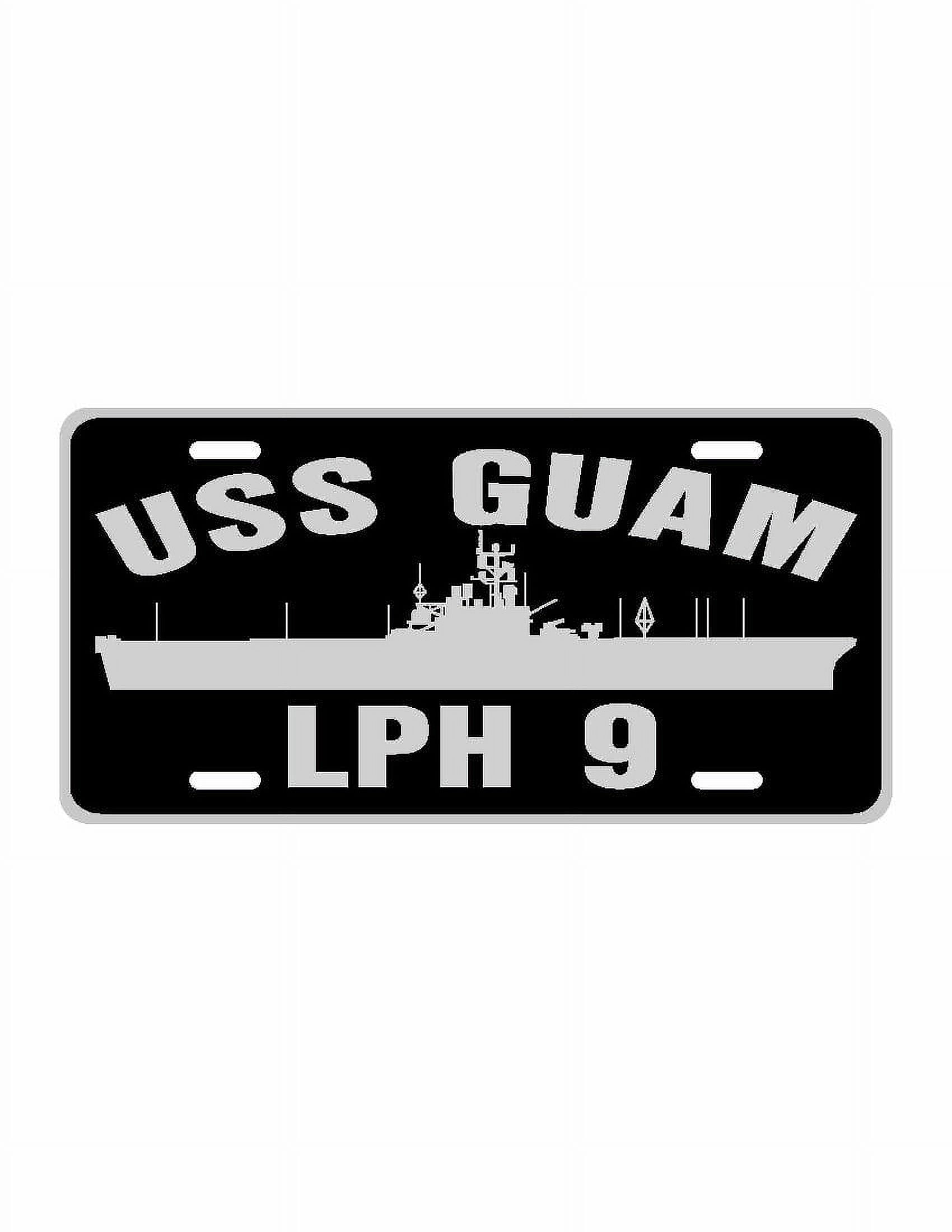 USS GAUM LPH 9 Aluminum License Plate Military Navy USN Car Truck RV ...