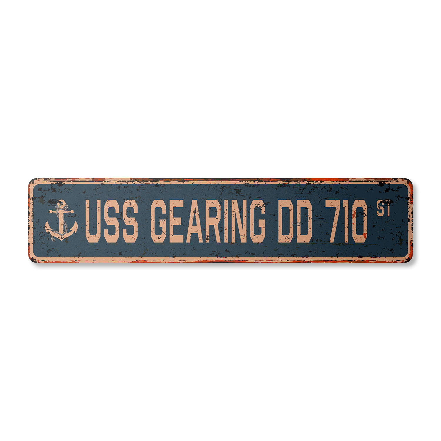 USS GEARING DD 710 Vintage Aluminum Street Sign us navy ship veteran ...