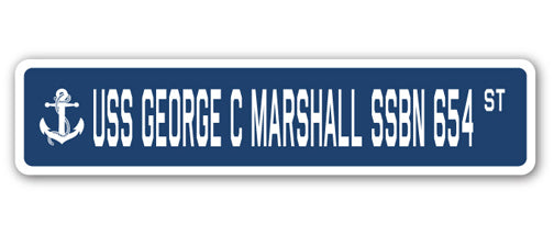 USS GEORGE C MARSHALL SSBN 654 Street Sign us navy ship veteran sailor ...