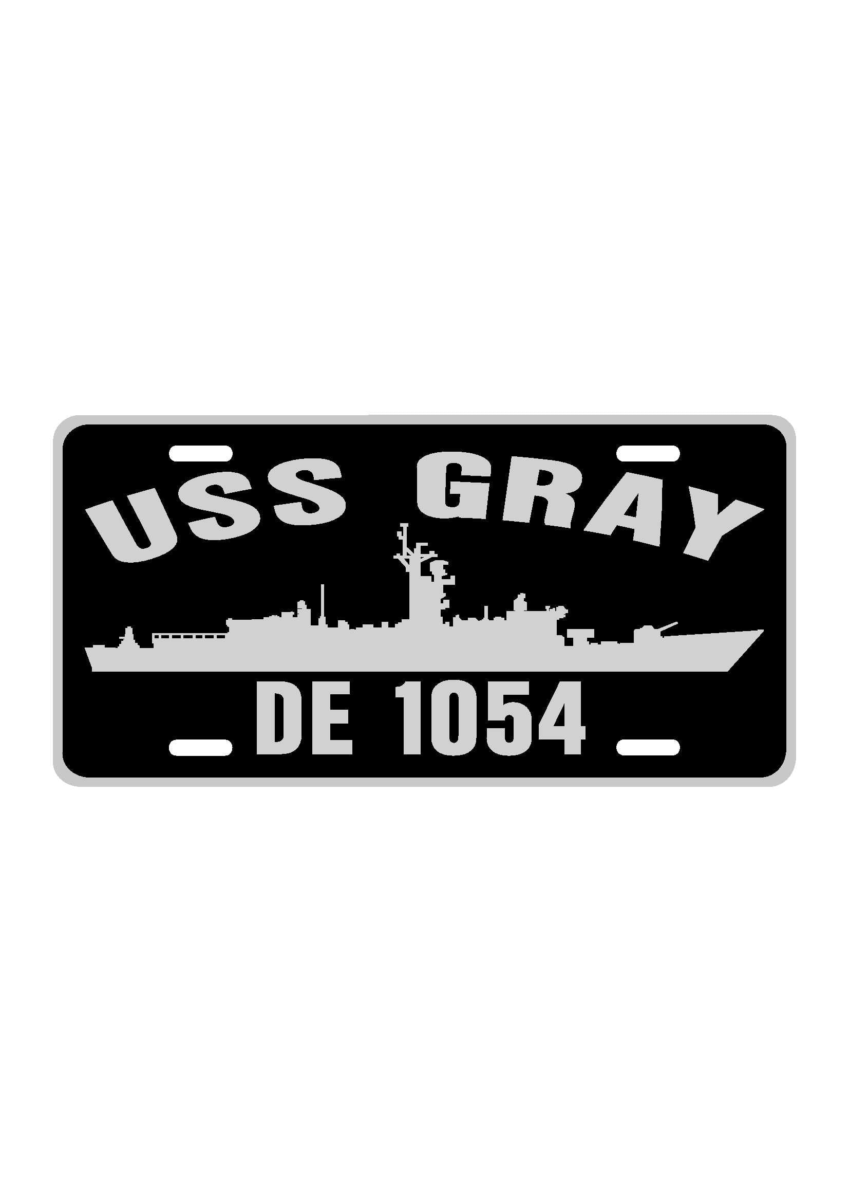 USS GRAY DE 1054 Aluminum License Plate Military Navy USN Car Truck RV ...