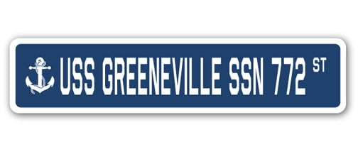 USS GREENEVILLE SSN 772 Street Sign us navy ship veteran sailor gift ...